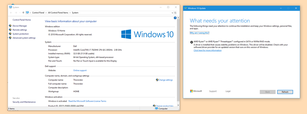 ‎15 R3, Windows 1903 update, weird failure | DELL Technologies