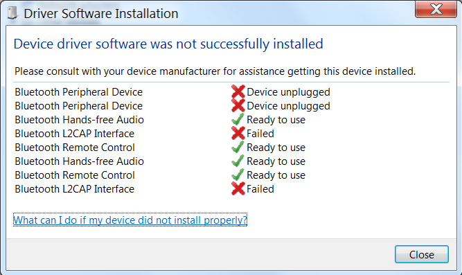 ‎Bluetooth reinstall error: L2CAP Interface Failed | DELL Technologies
