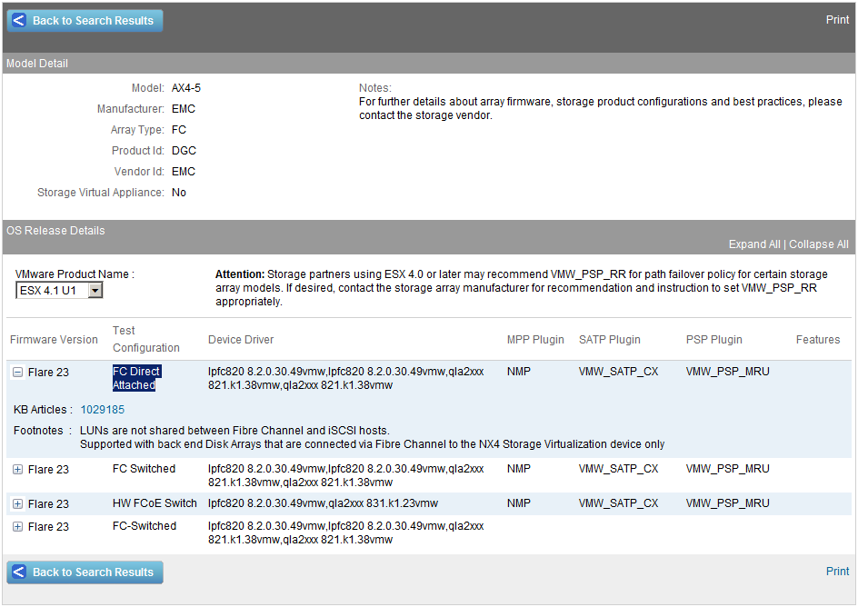 ‎EMC CLARiiON AX4-5F + VMware vSphere 4.1 Update 1 FC Direct Attach ...