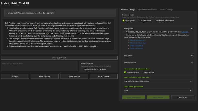 Creating a Chatbot using Precision and NVIDIA AI Workbench | Dell